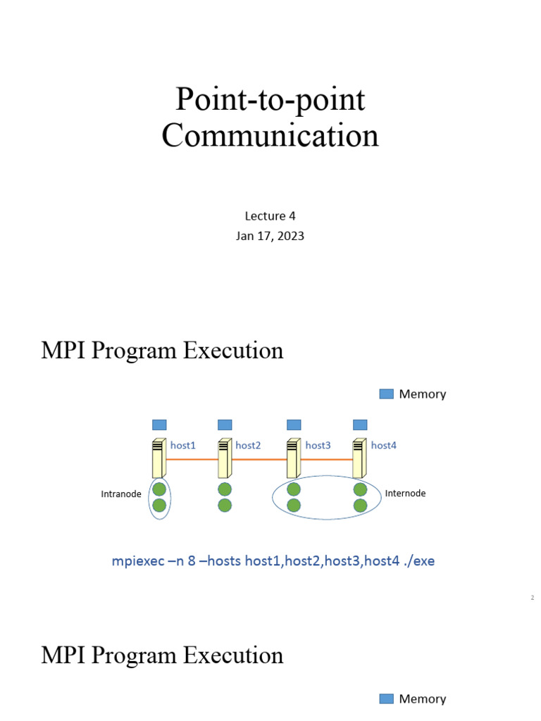 4 P2P-1 | Download Free PDF | Message Passing Interface | Computer Programming