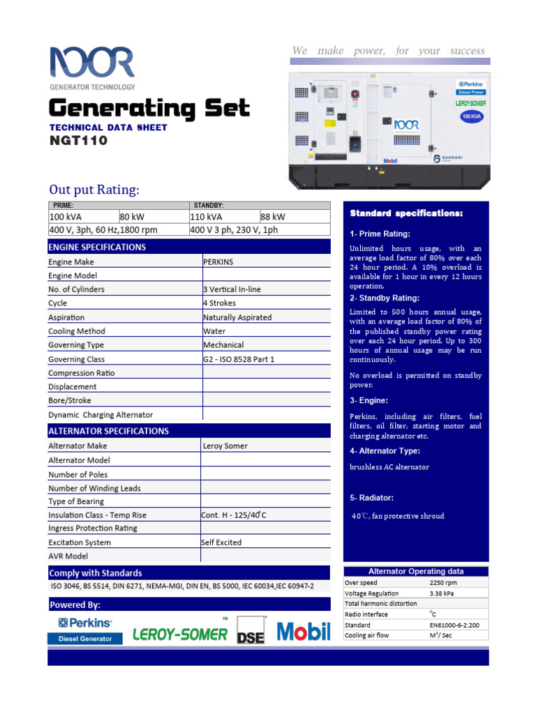 GSET Data Sheet Rev 04 LS | PDF | Engines | Power Supply
