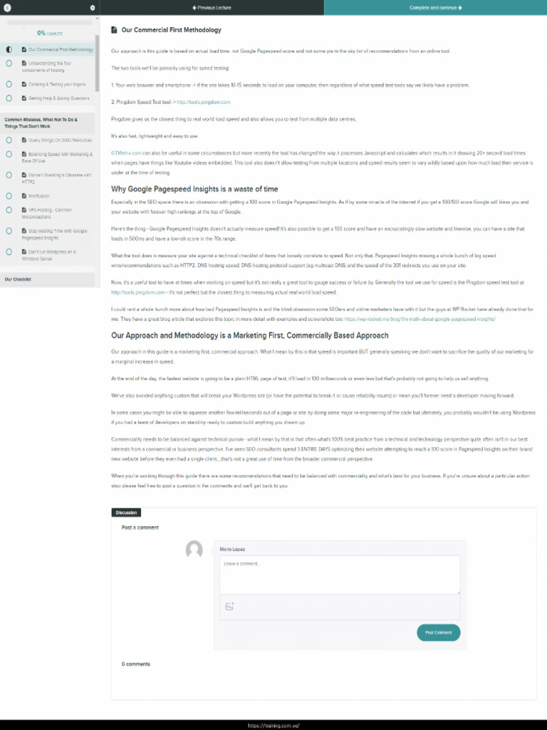 #12498 - 'Our Commercial First Methodology Why Google Pagespeed Insights Is A Waste of Timeour ...