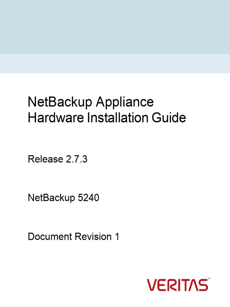 NetBackup Appliance Hardware Installation Guide (PDFDrive) | PDF | Computer Data Storage ...
