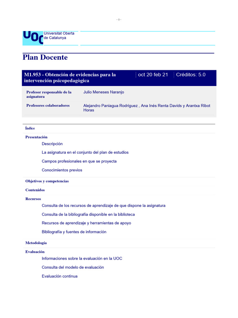 Plan Docente | Descargar gratis PDF | Evaluación | Microsoft Office