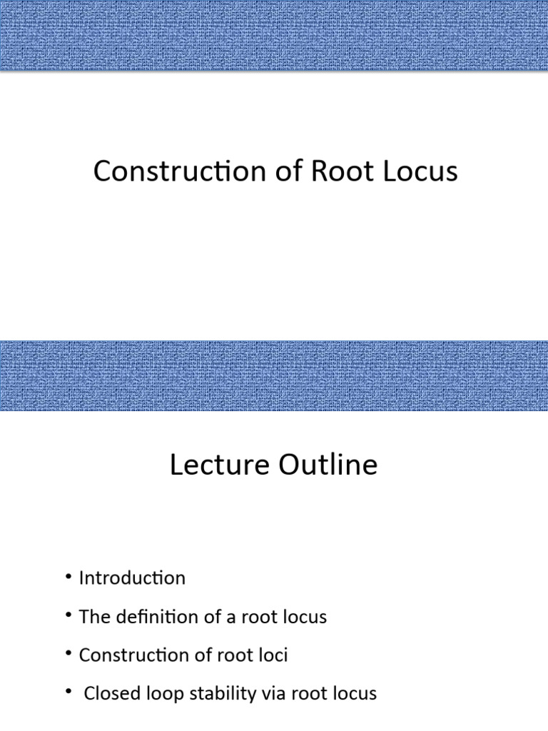 Lecture 9-Root Locus | PDF | Applied Mathematics | Mathematical Analysis