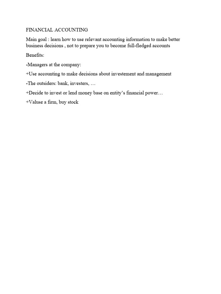 Financial Accounting | PDF