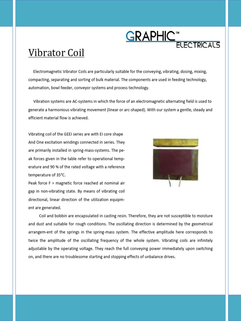 Electromagnetic Vibrator Coil Overview | PDF | Science & Mathematics