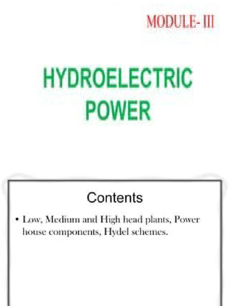 Module-4 Hydal Power | PDF