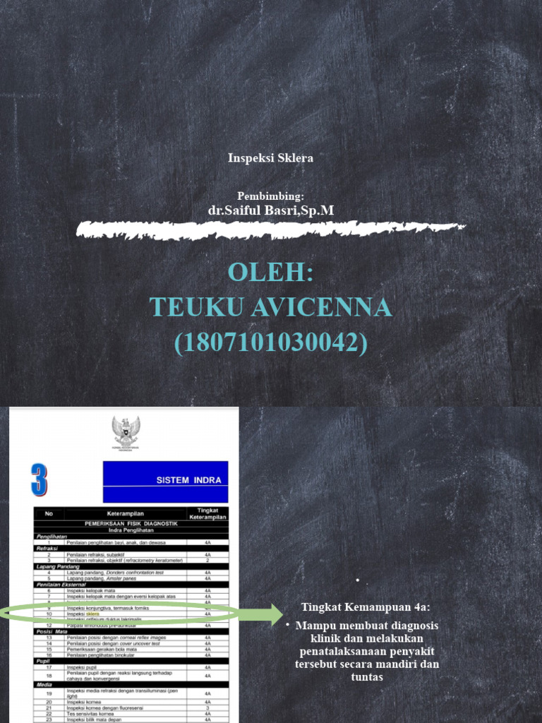 Inspeksi dan Diagnosis Sklera Mata | PDF