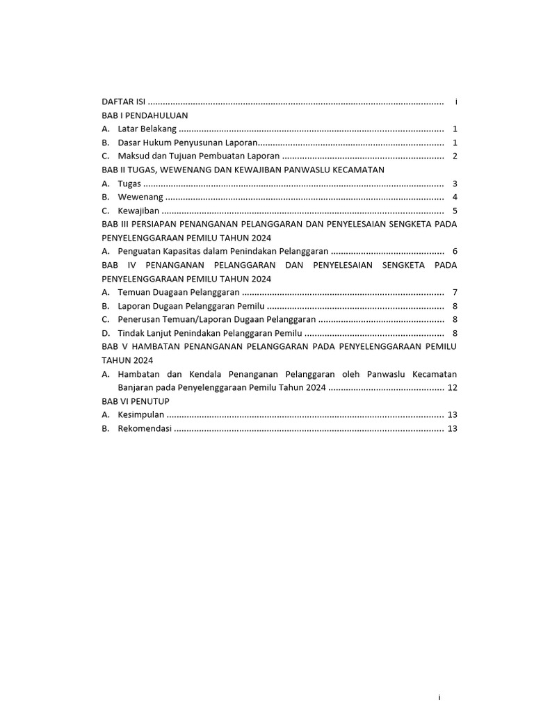 LAPORAN AKHIR Divisi P3S Panwaslu Kecamatan Banjaran | PDF