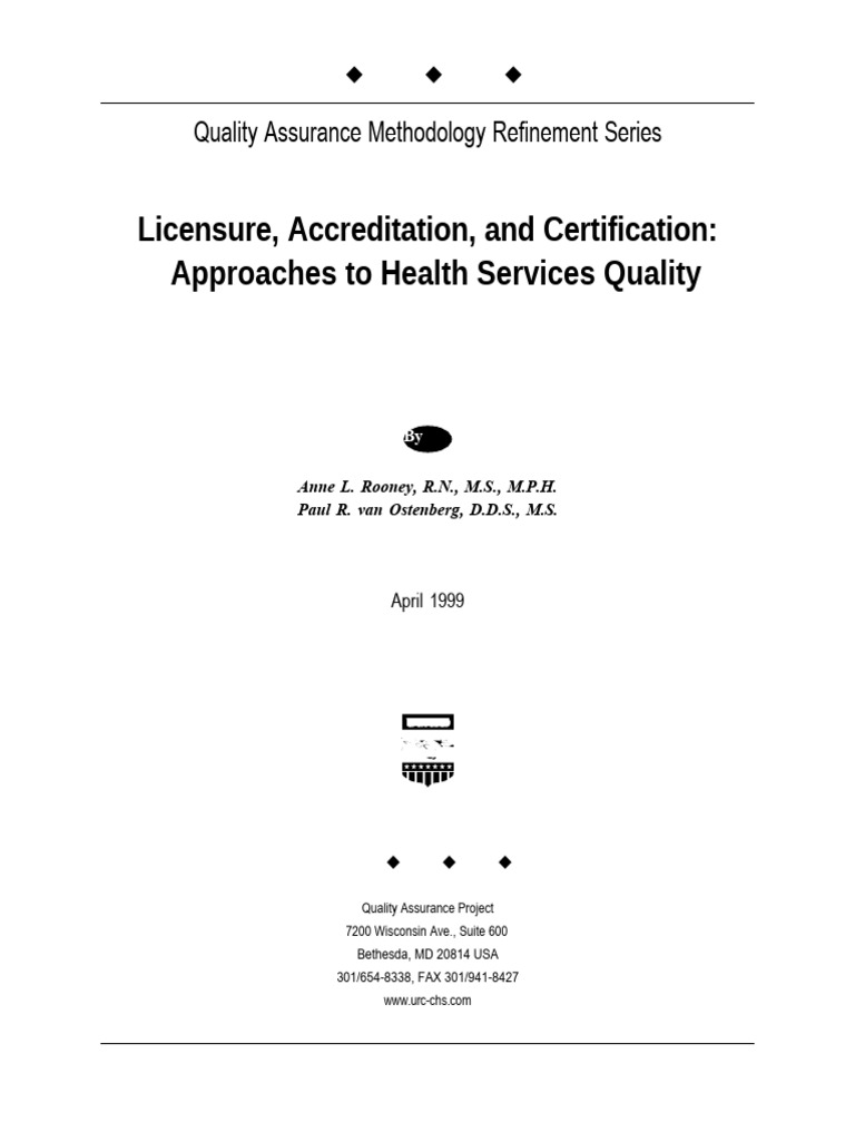 Licensure Accreditation and Certification | PDF | Physician | Health Care