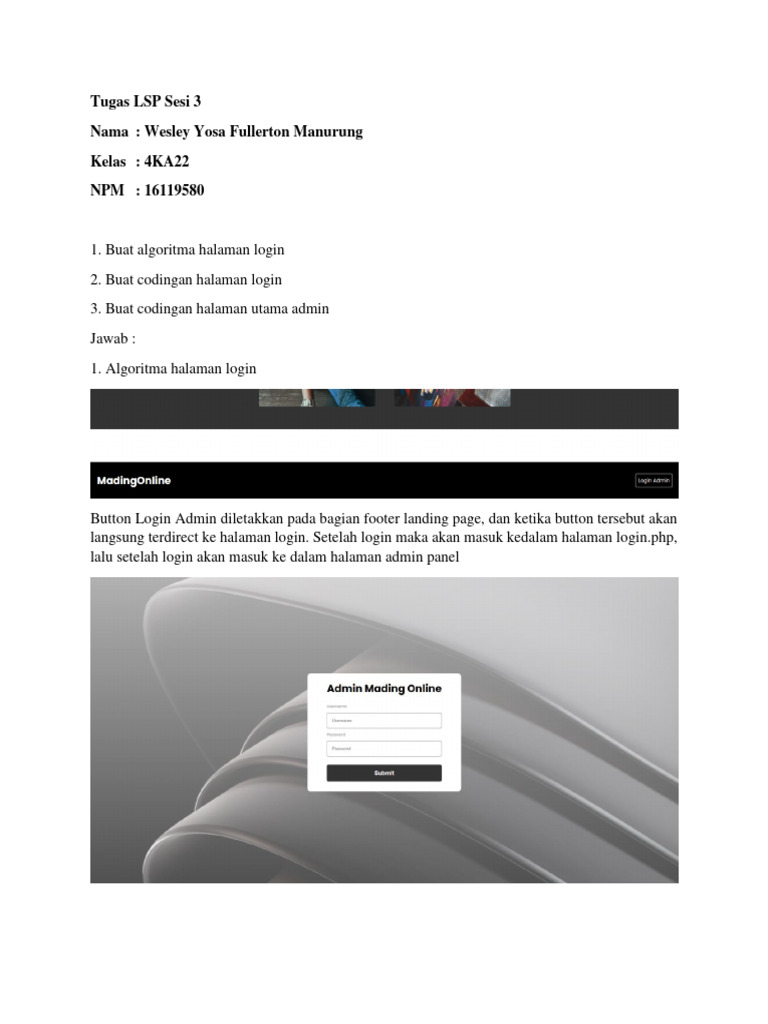 Tugas Sesi 3 LSP | Download Free PDF | Software