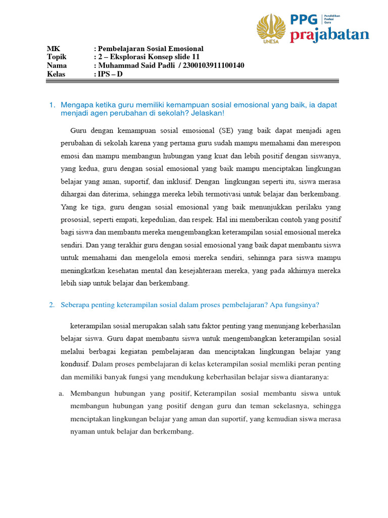 02.3 Eksplorasi Konsep Slide 11 PSE T2 - Muhamad Said Padli | PDF