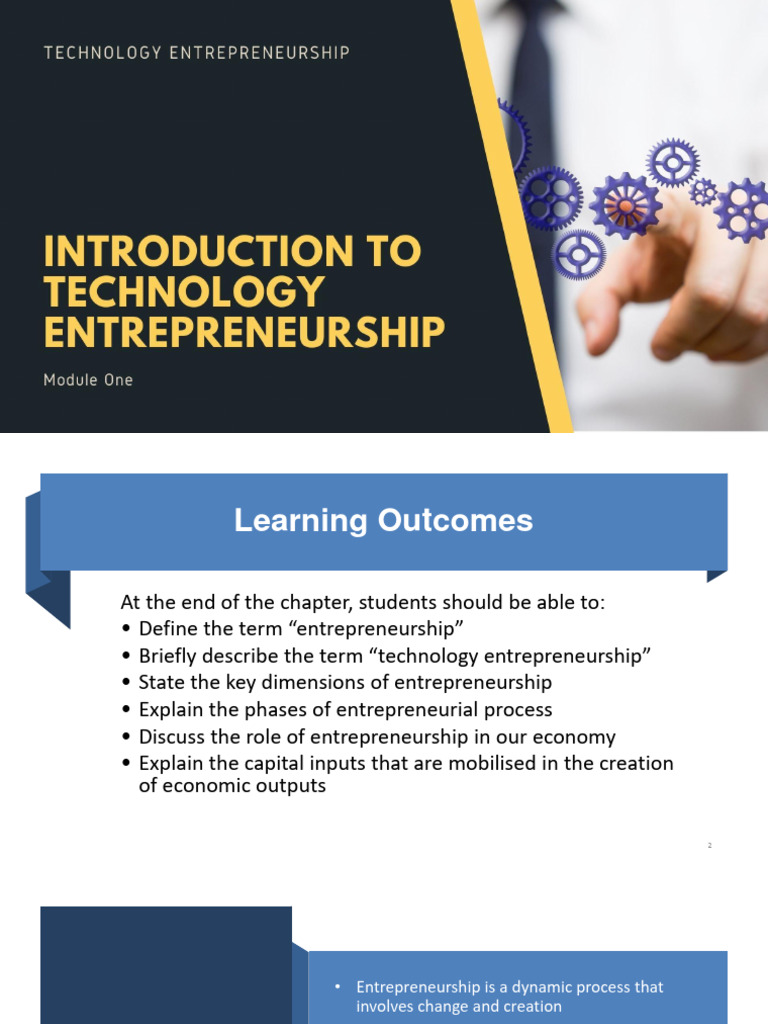 Module 1 - Introduction to Technology Entrepreneur ENT6OO | PDF ...