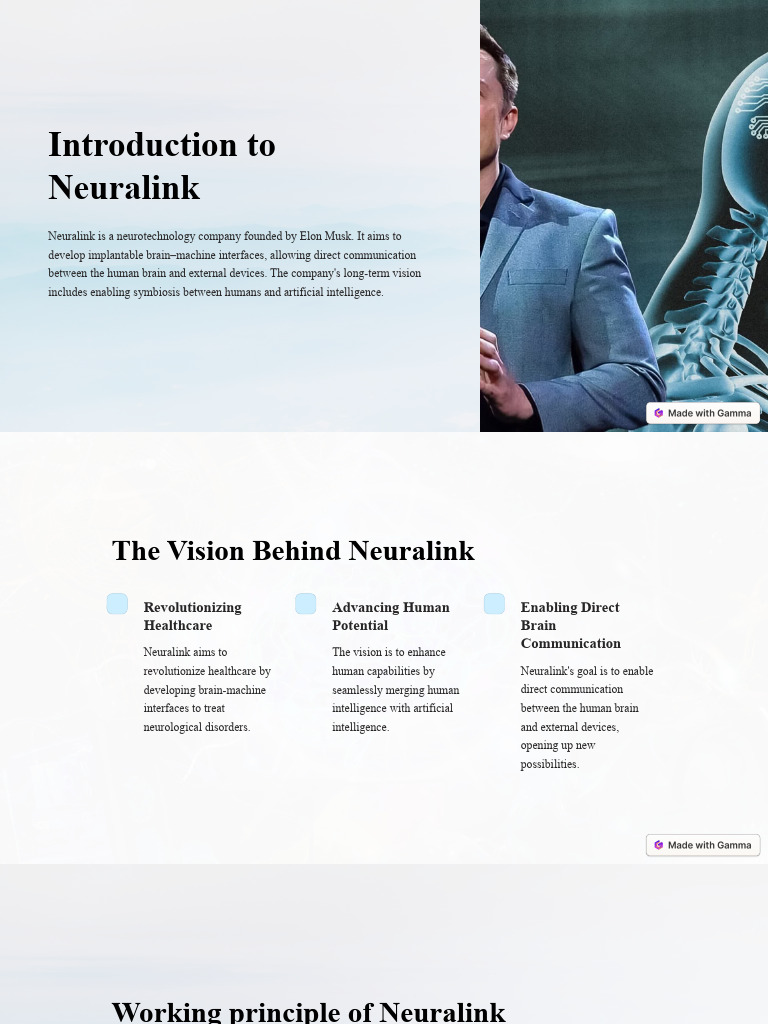 Neuralink: Pioneering Brain-Tech | PDF | Brain | Neuroscience