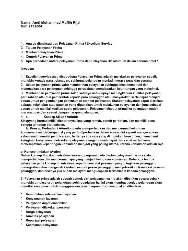 TUGAS MANDIRI PSP - Andi Muhammad Muflih Rijal | PDF