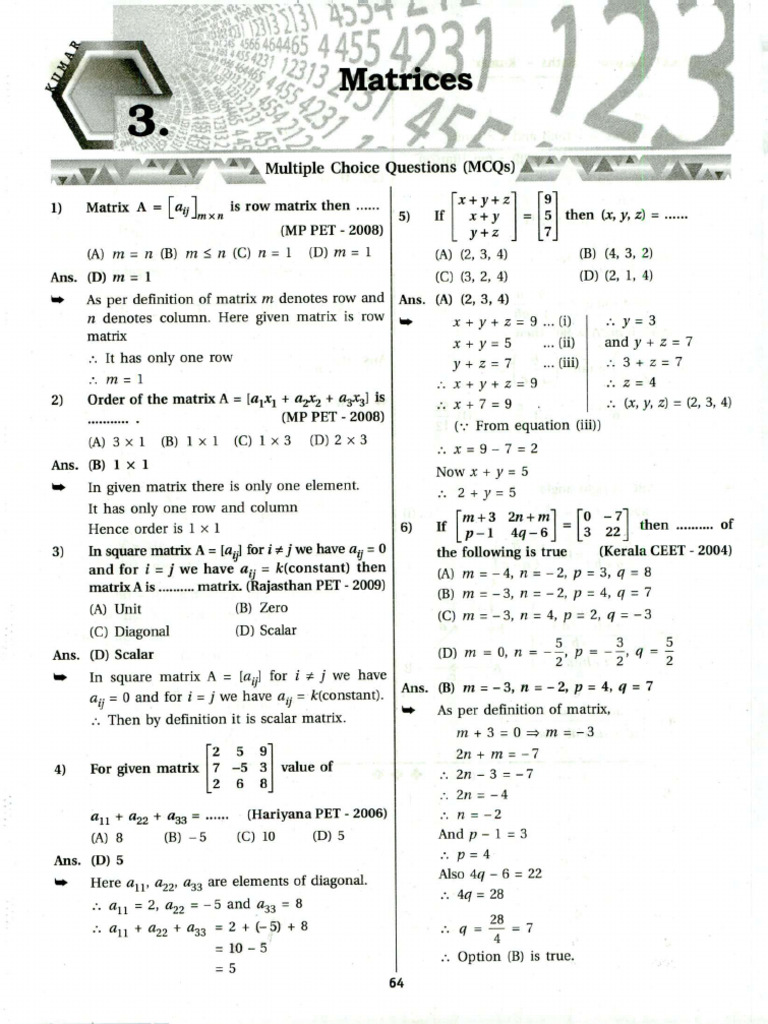 Matrices Darpan PDF | PDF