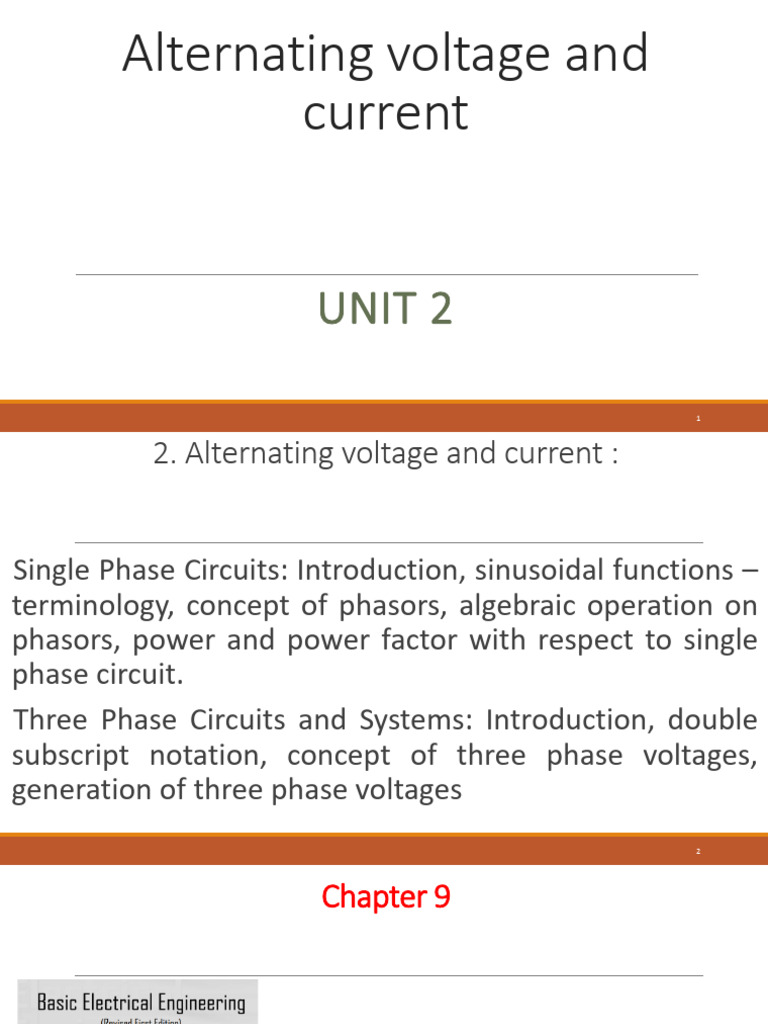 New Revised IEEE Unit 2 Alternating Voltage and Current | PDF | Phase (Waves) | Alternating Current