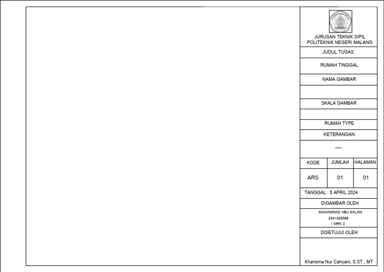 Contoh Kop Denah A4 | PDF