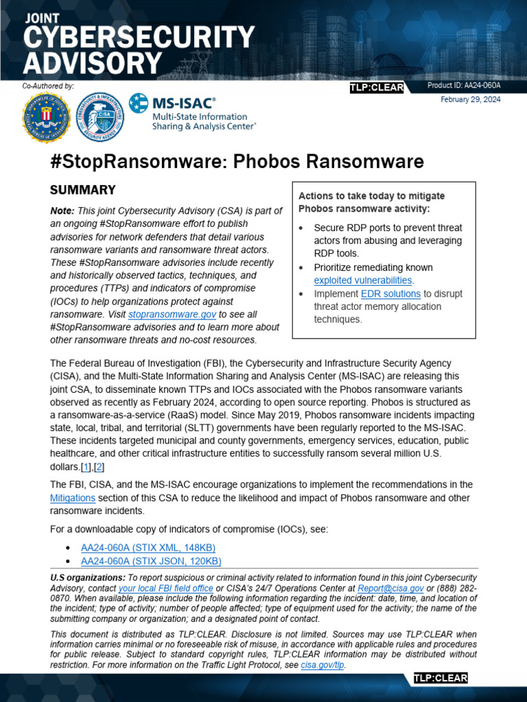 Stop Ramsonware Phobos Ransomware | PDF | Password | Ransomware