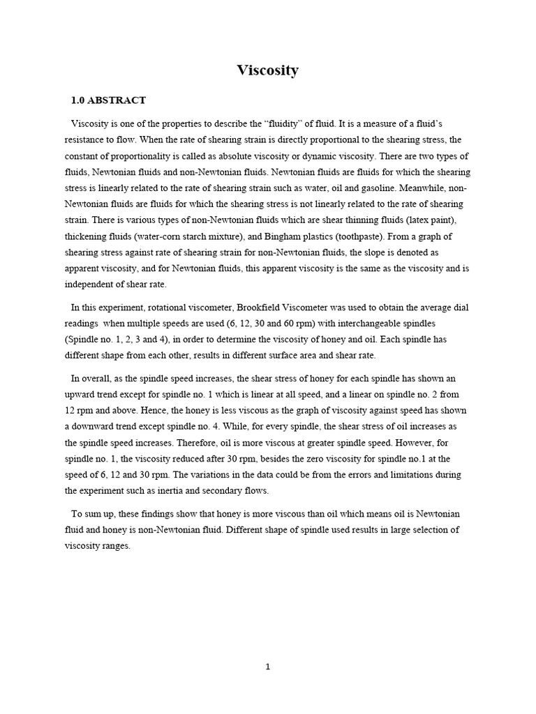 Viscosity | Download Free PDF | Viscosity | Shear Stress