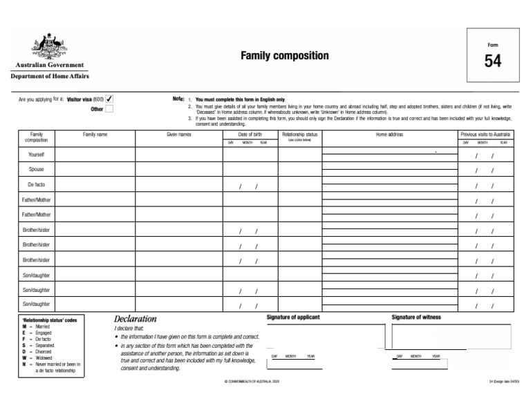 FORM 54 | PDF | Kinship And Descent | Government And Personhood