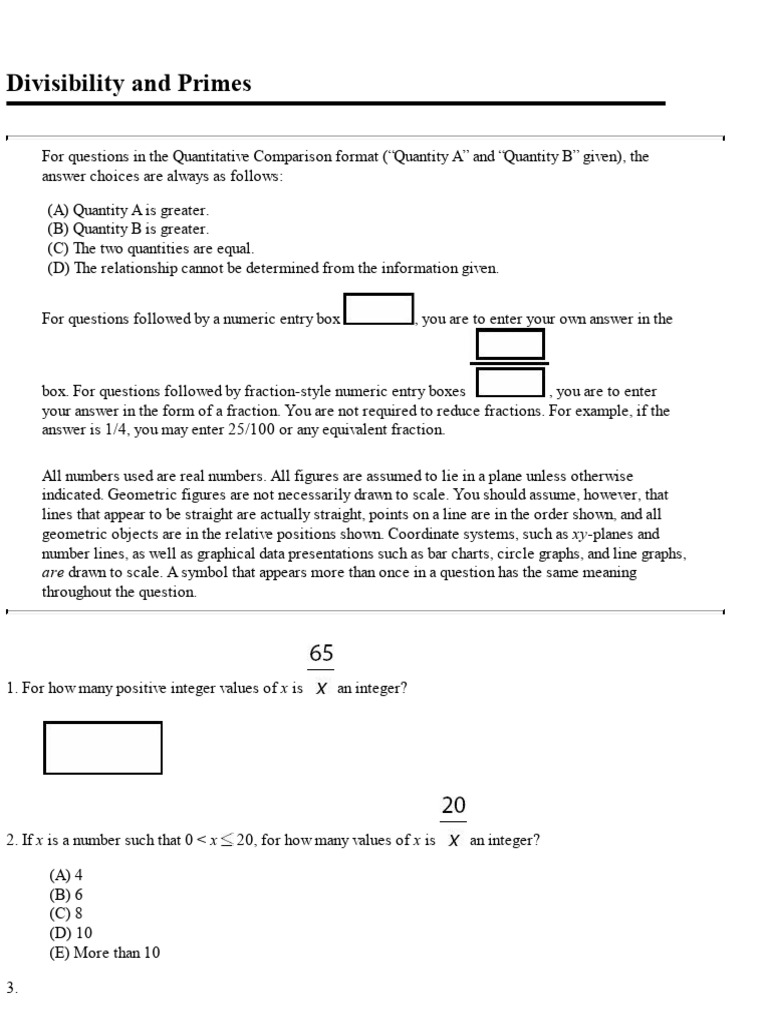 Math Problems on Divisibility & Primes | PDF | Numbers | Quantity