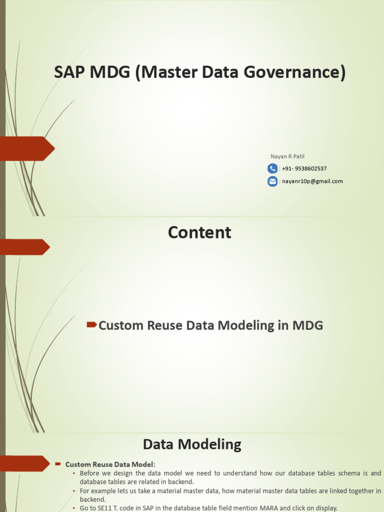Custom Reuse Data Model in SAP MDG 1711870269 | PDF | Data Model | Class (Computer Programming)