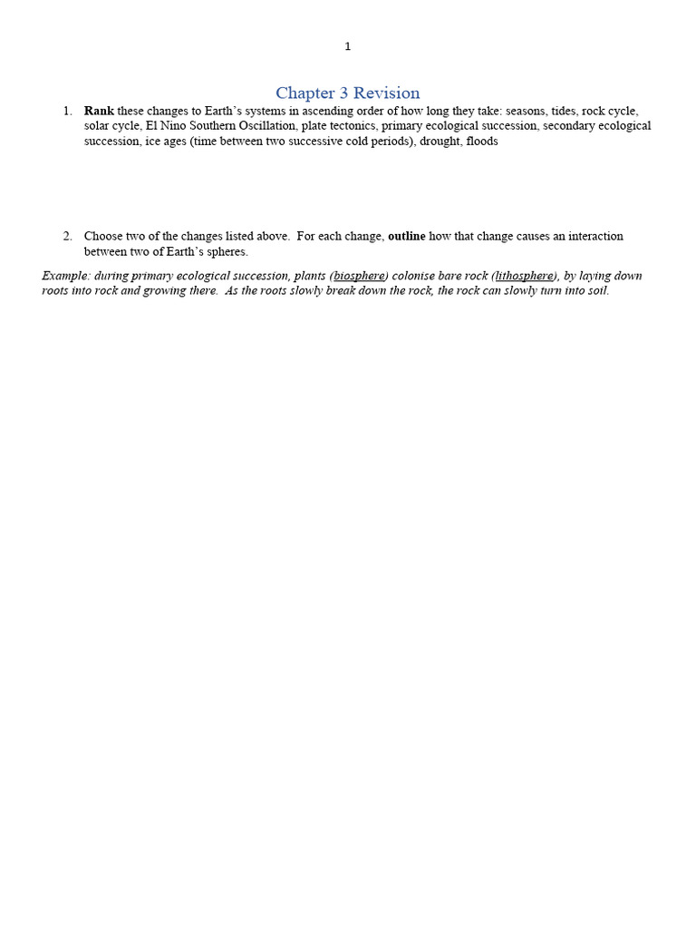 Chapter 3 Revision | PDF | Earth | Sun