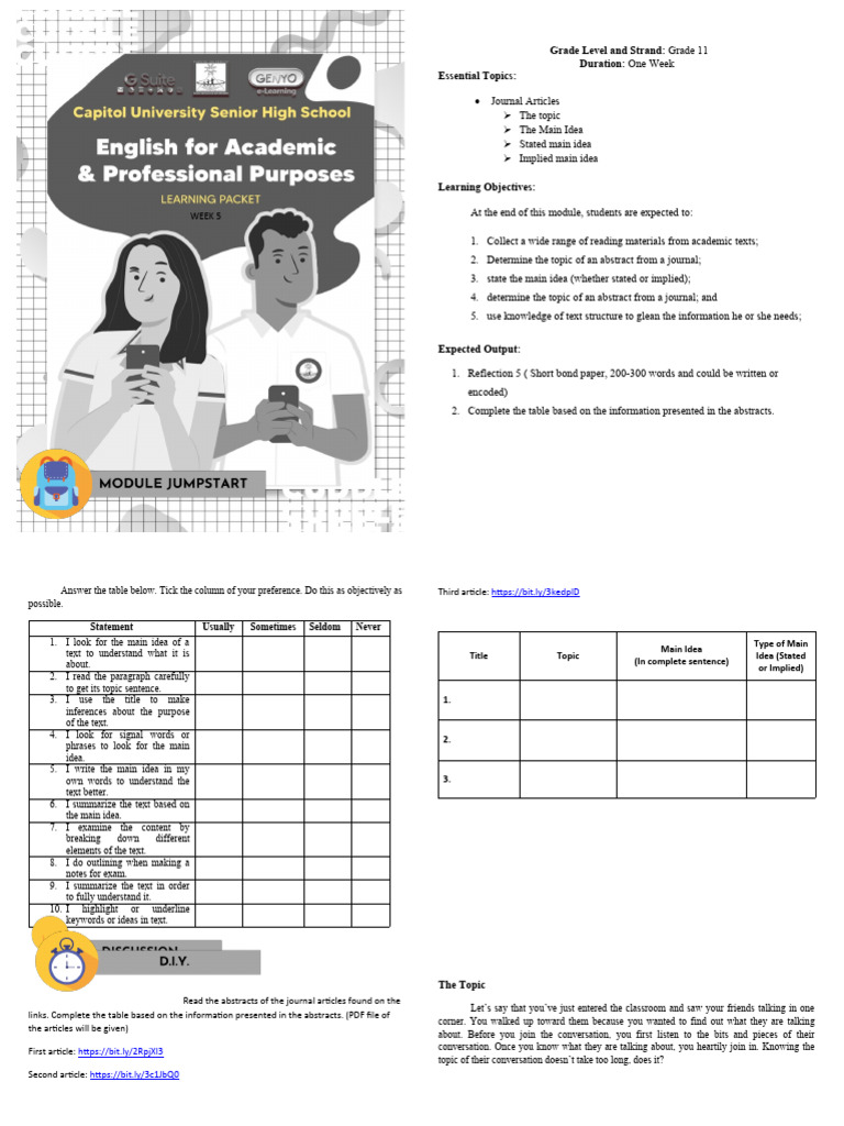 Module 5 | PDF | Experience | Question