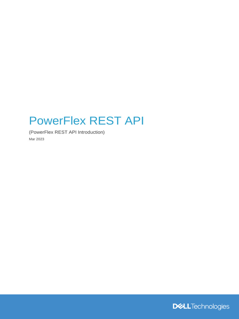 PowerFlex REST API | PDF | Information Technology | Information ... PowerFlex REST API | PDF | Information Technology | Information ...