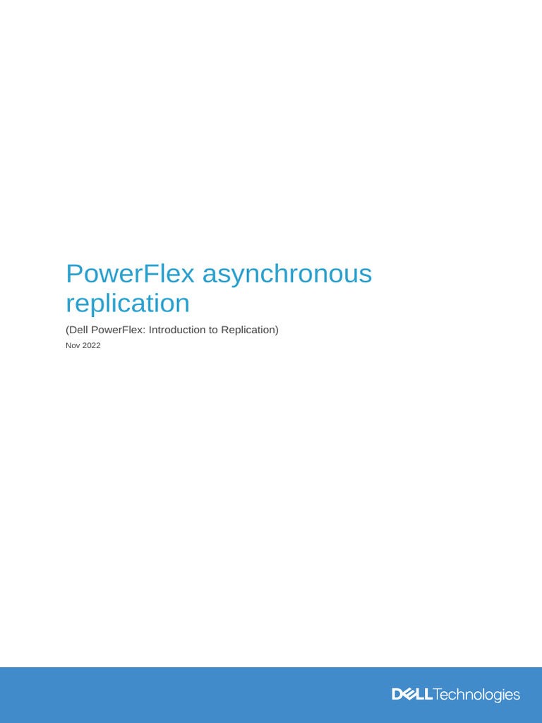 PowerFlex Asynchronous Replication | Download Free PDF | Replication (Computing) | Computer Network