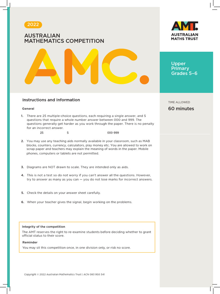 B等级-2022 AMC paper SC-UP | PDF