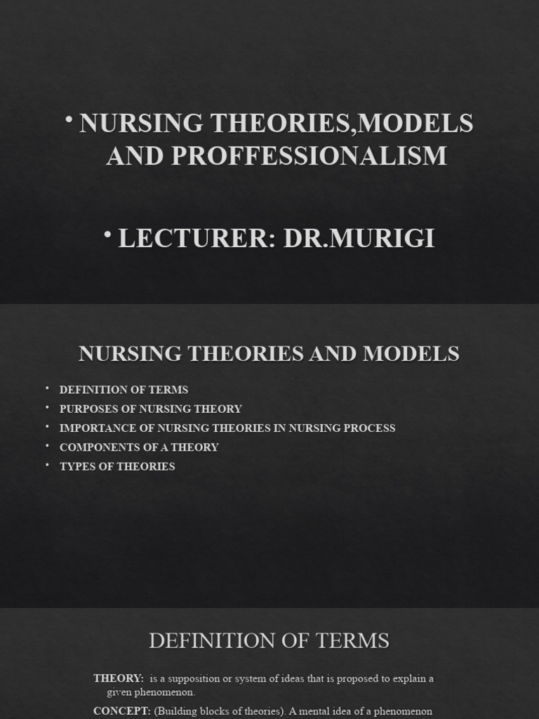 ALL NOTES Theories of Nursing | PDF | Nursing | Theory