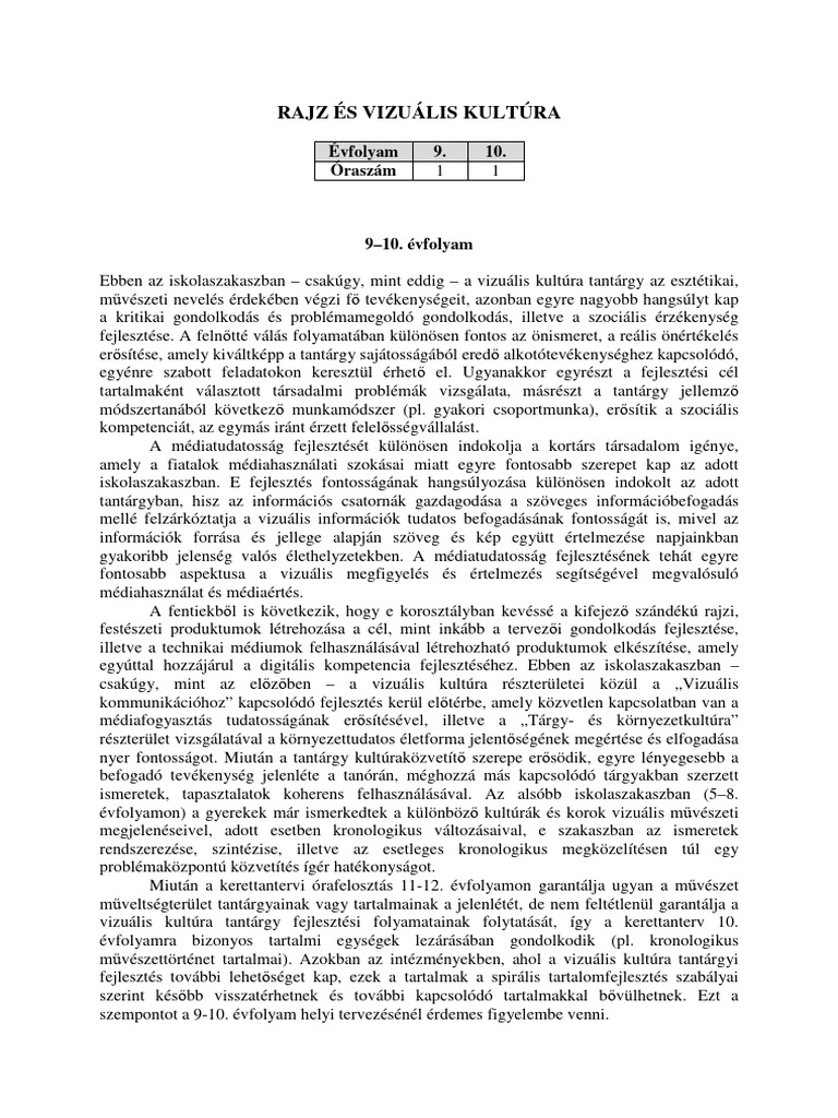 4 Evf Rajz Es Vizualis Kultura 9 10 | PDF