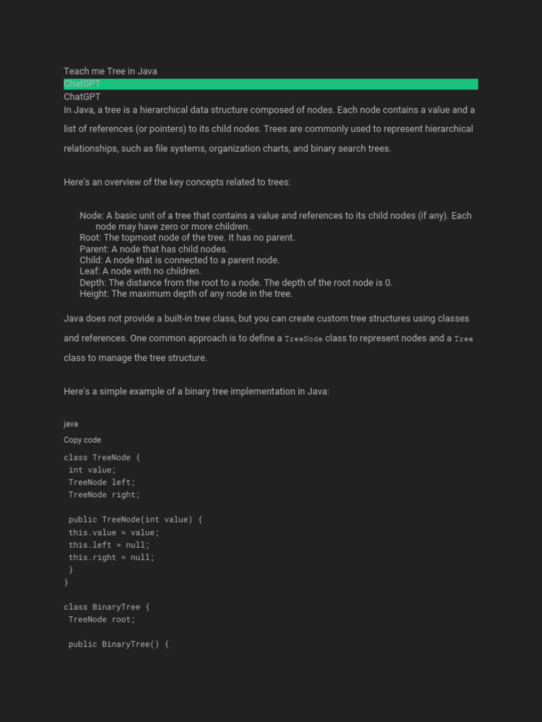 Tree | PDF | Class (Computer Programming) | Programming Paradigms
