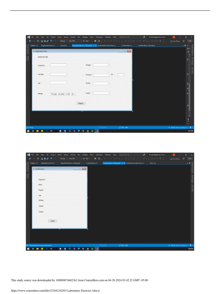 03 Laboratory Exercise 1 | PDF | Object Oriented Programming ...