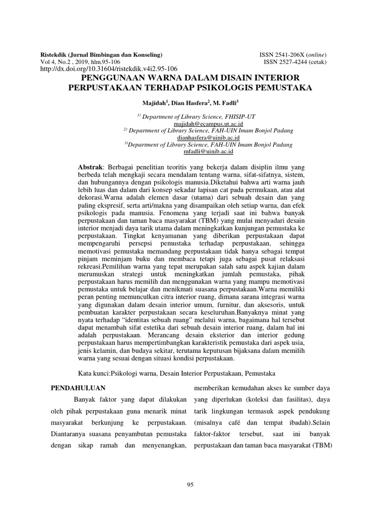 Penggunaan Warna Dalam Disain Interior Perpustakaa | PDF