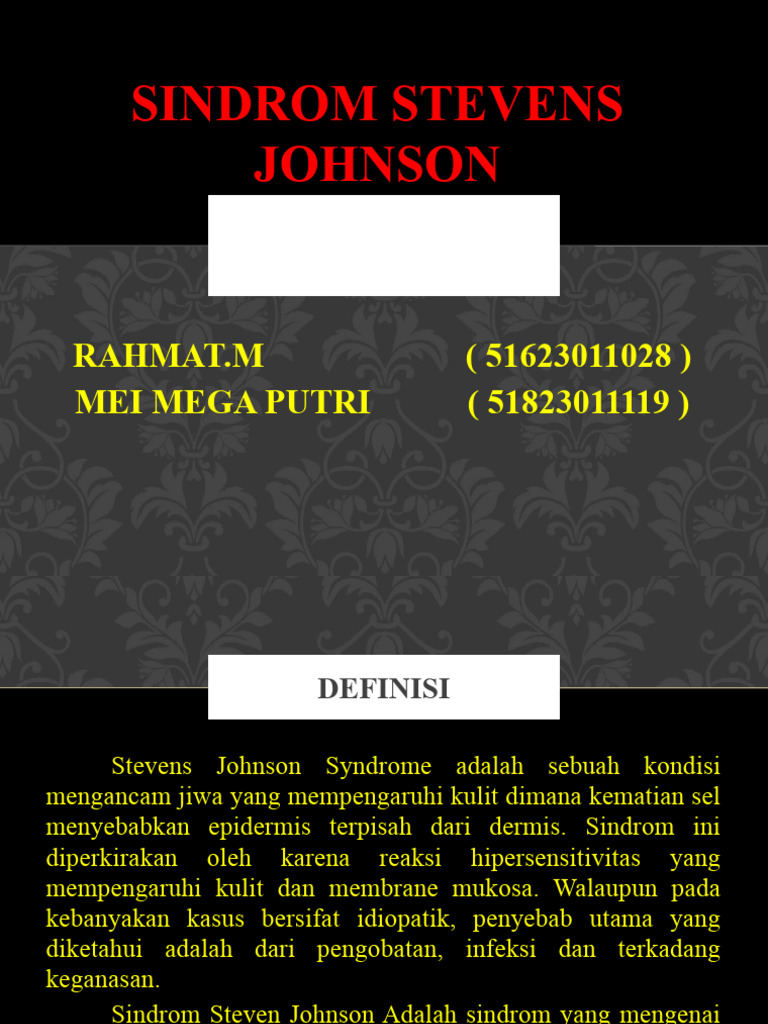 PPT Sindrom stevens johnson | PDF