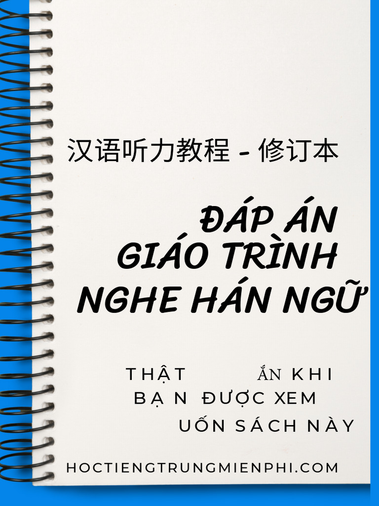 (123doc) Dap An Giao Trinh Nghe Han Ngu Quyen 1 | PDF