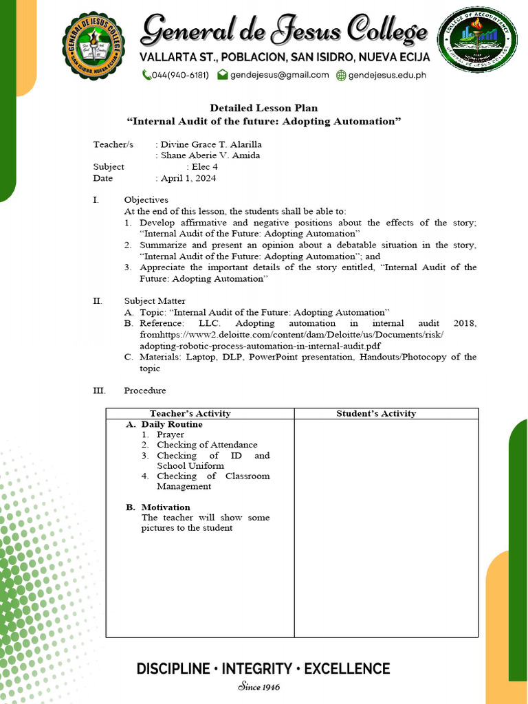 DEBATE-LESSON-PLAN-sana-tapos-na - Copy | PDF | Audit | Automation