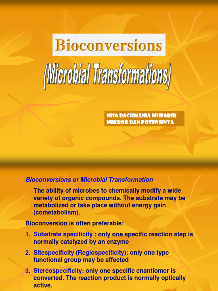 Biokonversi (Microbial Transformation) | PDF | Enzyme | Ddt