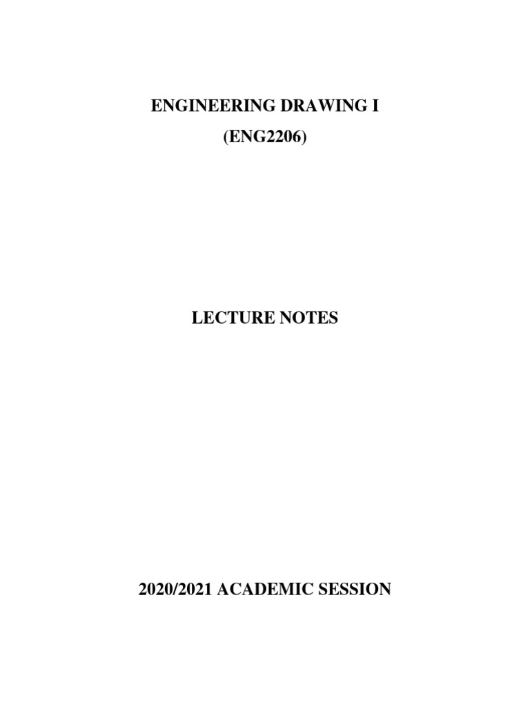Engg DRW I Lecture Notes | PDF | Circle | Drawing