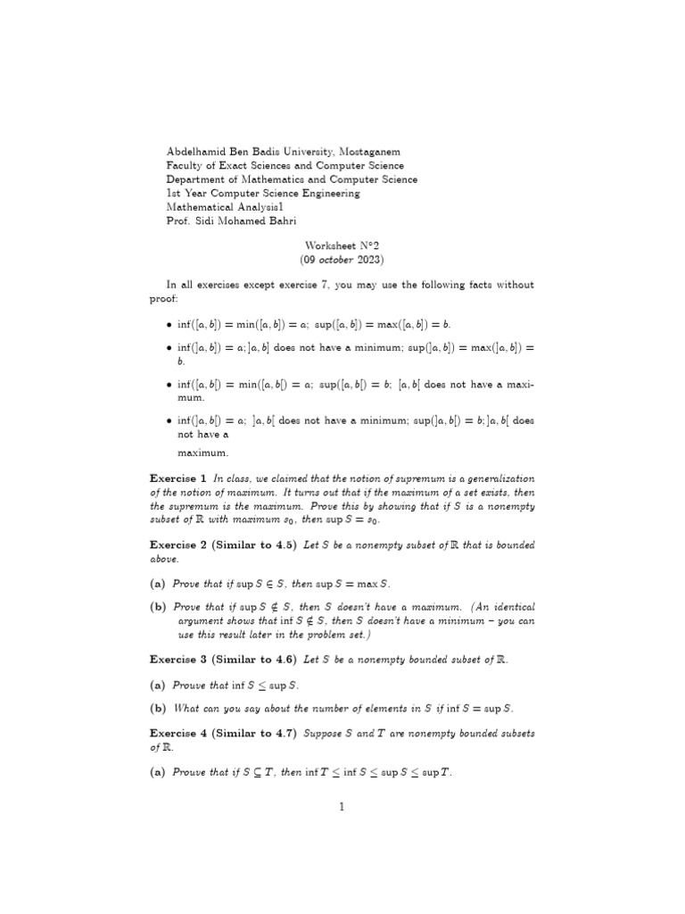 Worksheet N°2 | Download Free PDF | Mathematics | Mathematical Logic