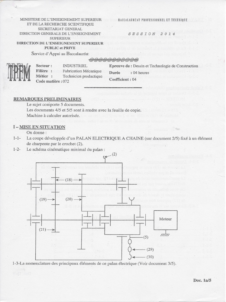 Dessin Et Technologie de Construction - TPFM | PDF