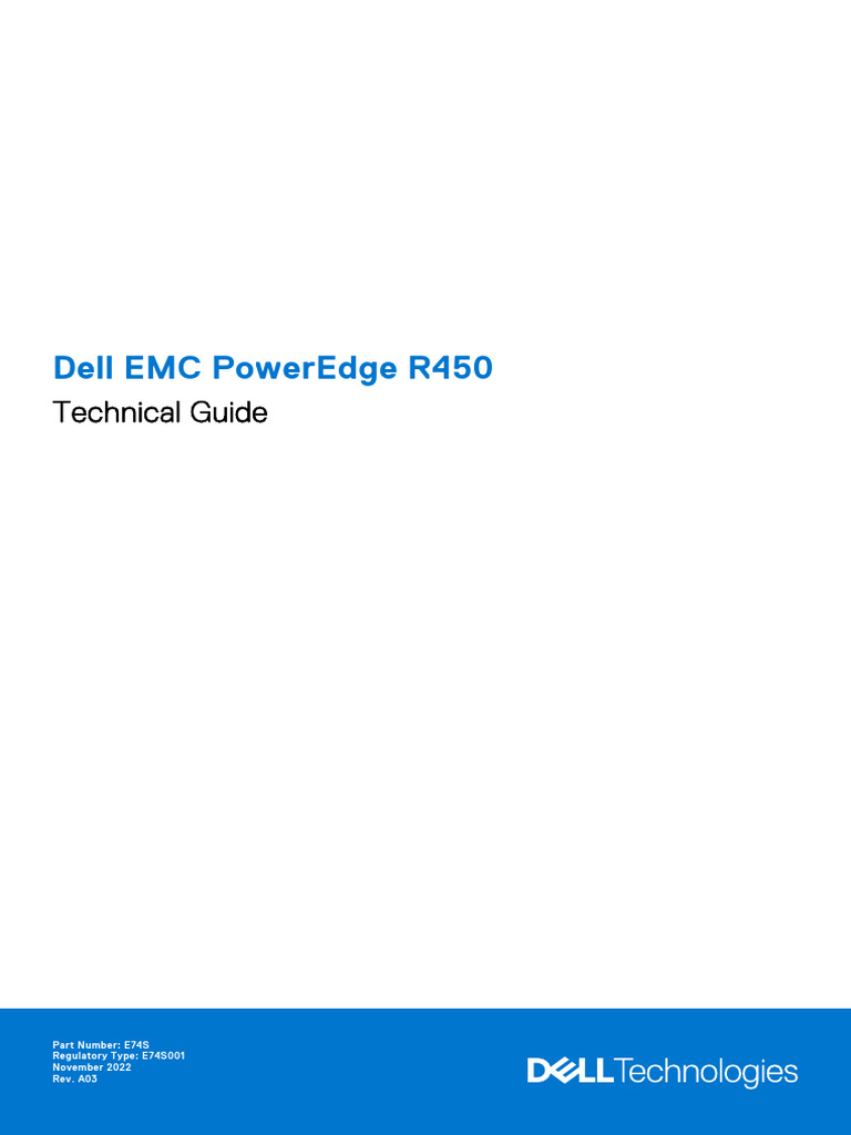Dell PowerEdge R450 Technical Guide | PDF | Solid State Drive | Hard ...