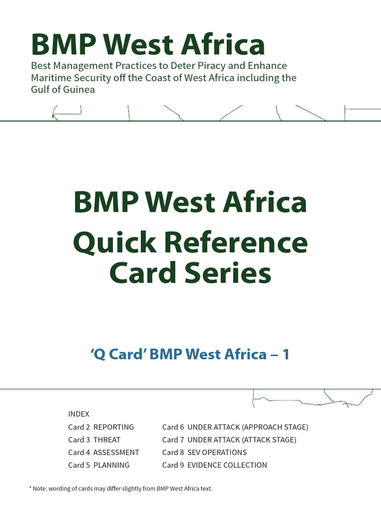 BMP West Africa: Deter Piracy Guide | PDF | West Africa | Africa