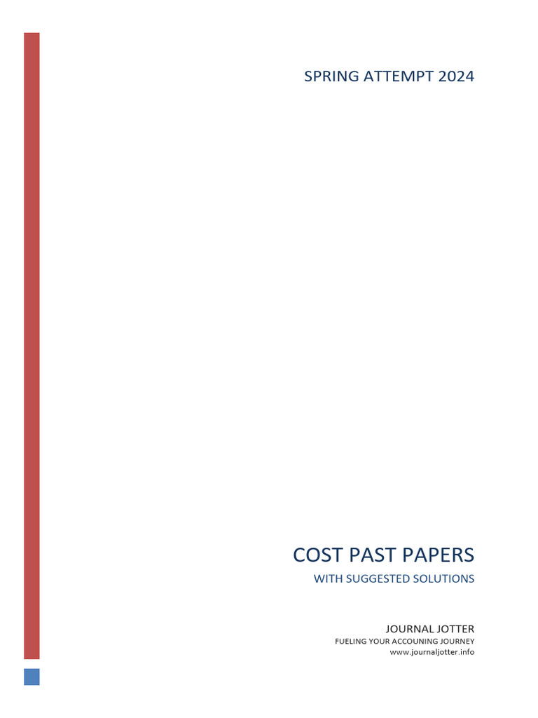 Cost Accounting Past Papers 2024 | PDF | Inventory | Management Accounting