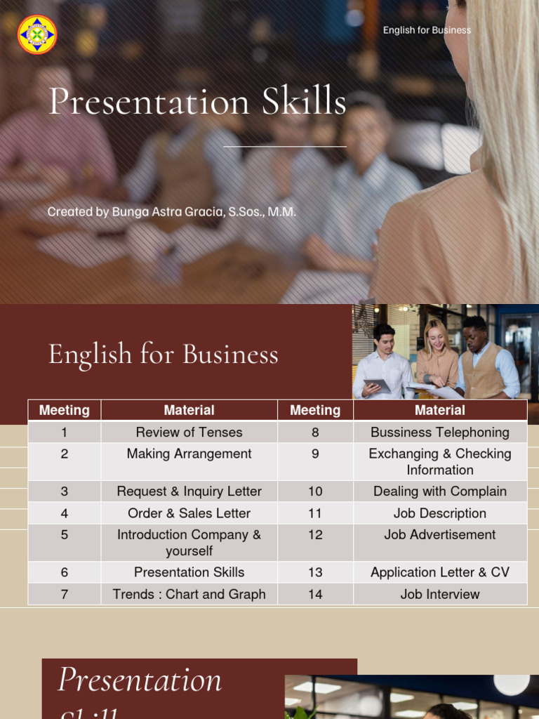 Pertemuan 6 - Presentation Skills | PDF | Nonverbal Communication | Human Communication