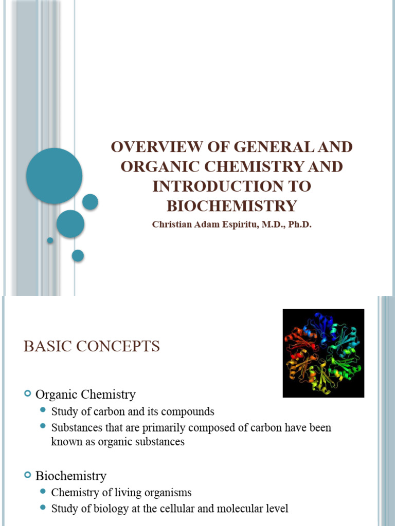 Overview of General and Organic Chemistry and Introduction To Biochemistry | PDF | Chemical ...