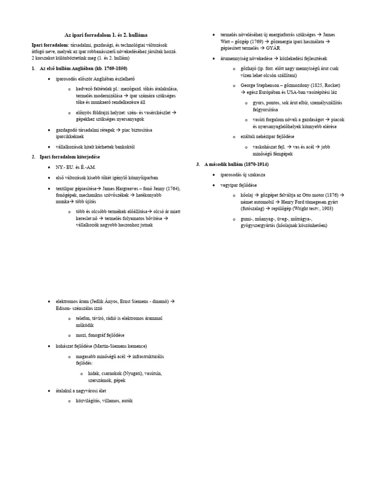 Az Ipari Forradalom | PDF