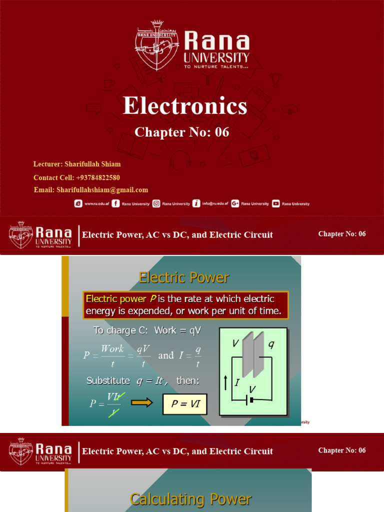 Chapter 6= Electric Power- AC-DC- And Electric Circuits | PDF | Direct Current | Alternating Current