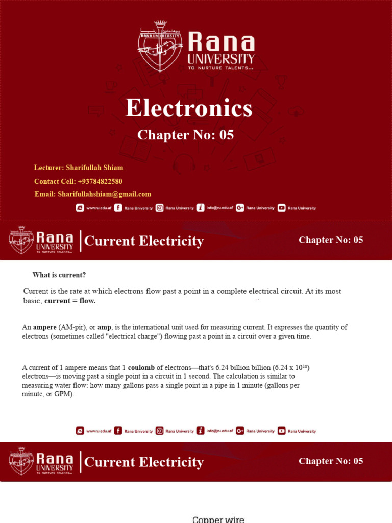 Chapter 5= Abrief Introducto Current Electricity | PDF | Voltage | Electricity